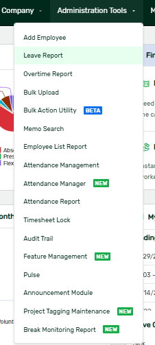 How to Generate Leave Report