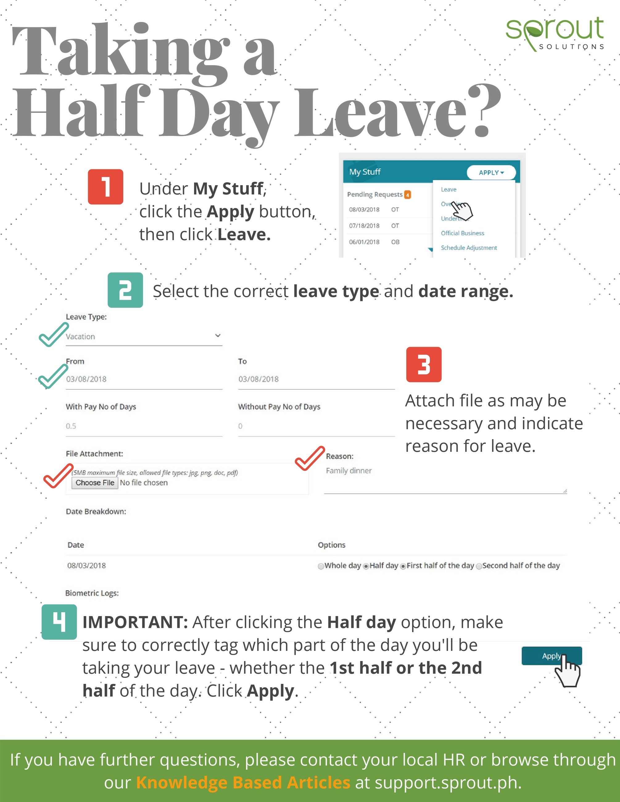 Guidelines for Taking A Half-Day Leave