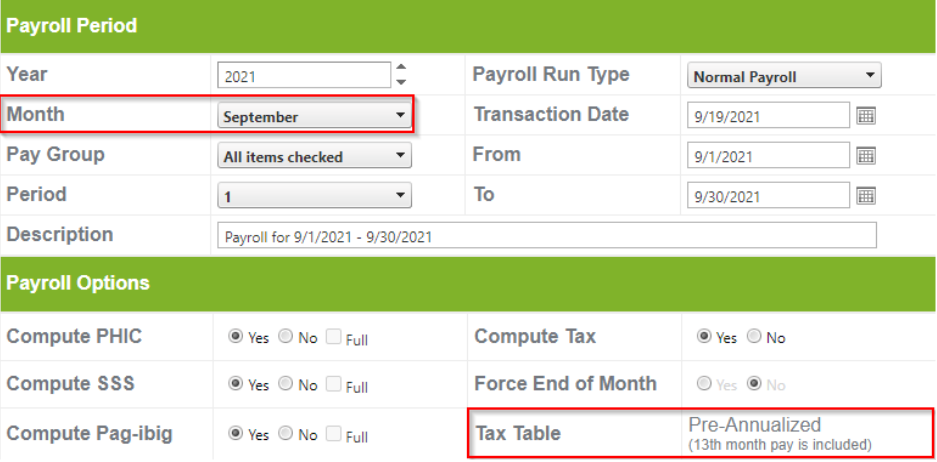 Pre-Annualized Tax Computation