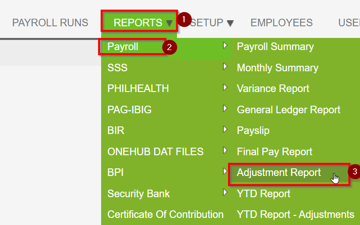How to Generate Adjustment Reports