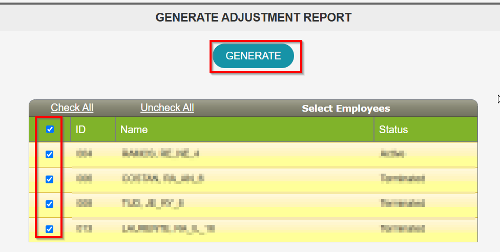 How to Generate Adjustment Reports