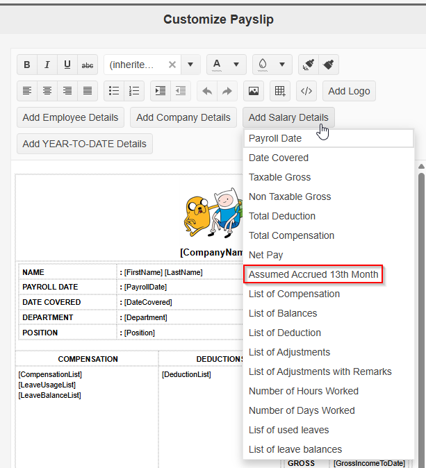 How to Customize the Payslip in Sprout Payroll
