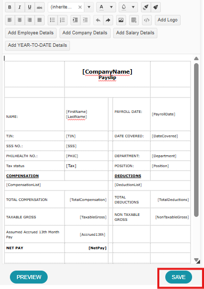 How to Modify Payslip Format Using HTML Code