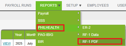How to Generate Philhealth RF-1 in Sprout Payroll