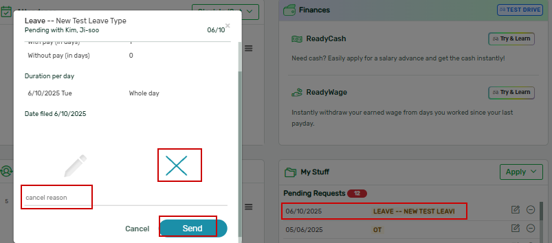 How to Cancel a Filed Leave Application