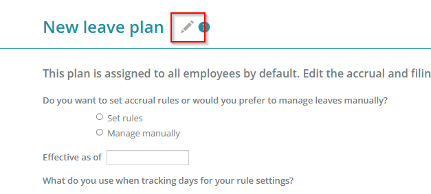How to Create a Leave Plan within a Leave Type