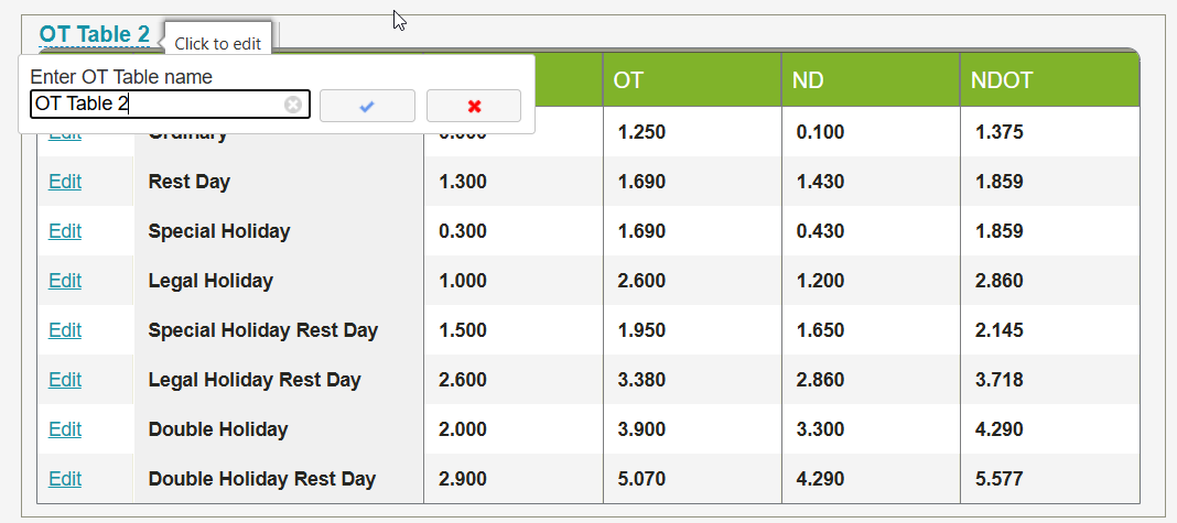 How to Create OT Tables?