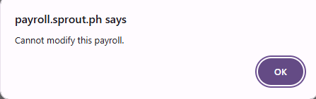 How to Resolve the Payroll Run Error Message "Cannot Modify Payroll Run"?