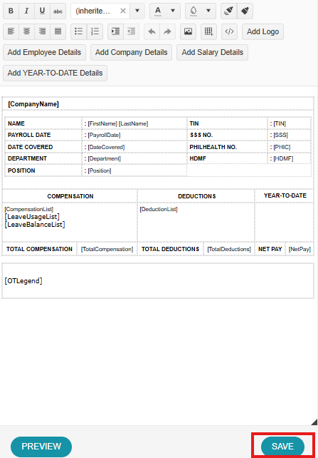 Configuring Payslip on Sprout Payroll
