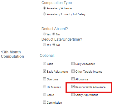 Adding Maternity Salary Differential in 13th Month Pay computation