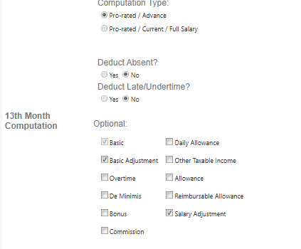 How to Check the 13th Month Pay Settings