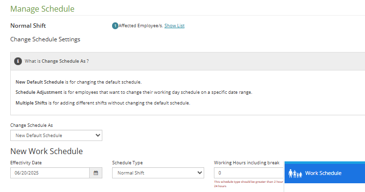 Schedule Date-Tagging: How to Add a Schedule Adjustment