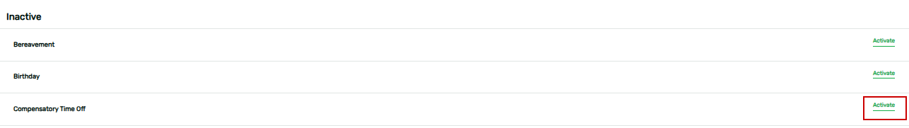 Compensatory Time Off (CTO)