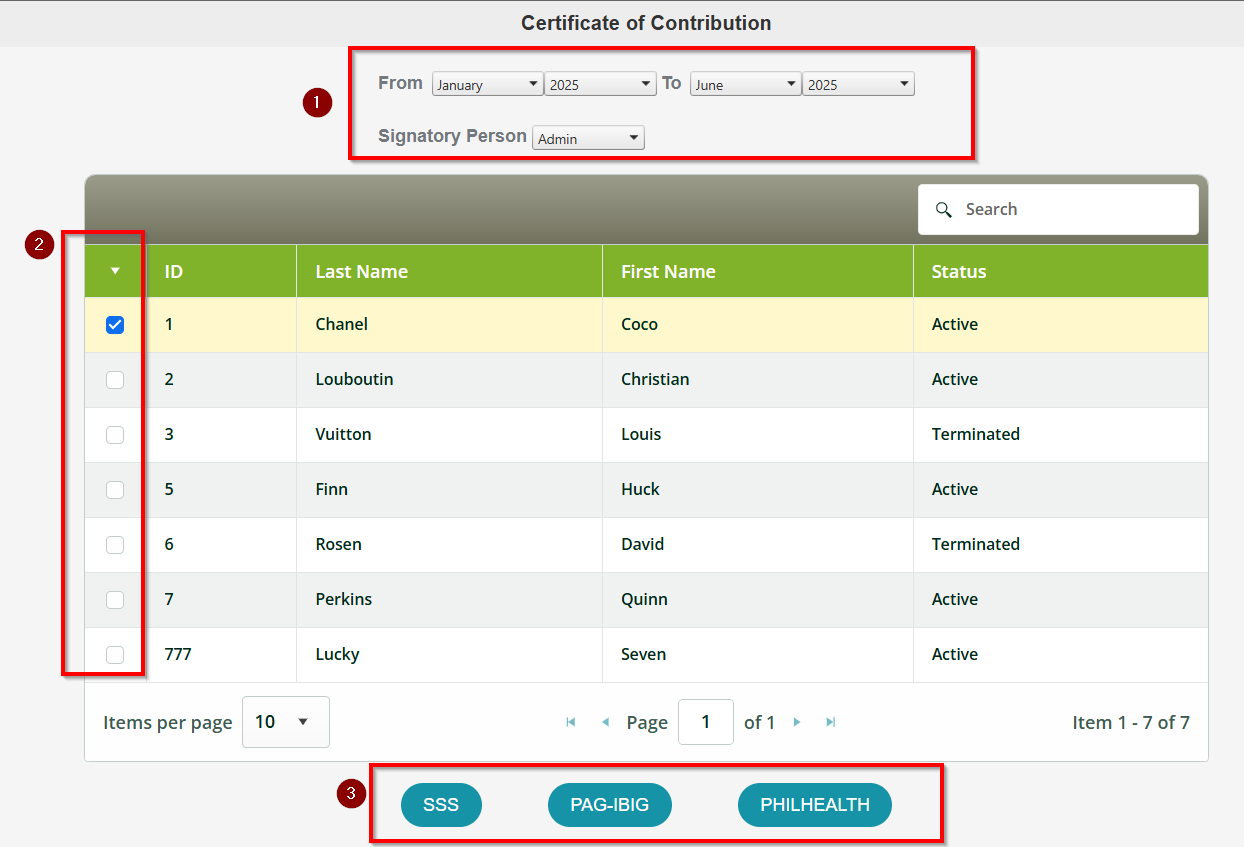 How to Generate Government Certificate of Contribution
