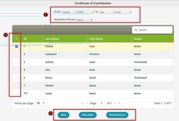 How to Generate Government Certificate of Contribution