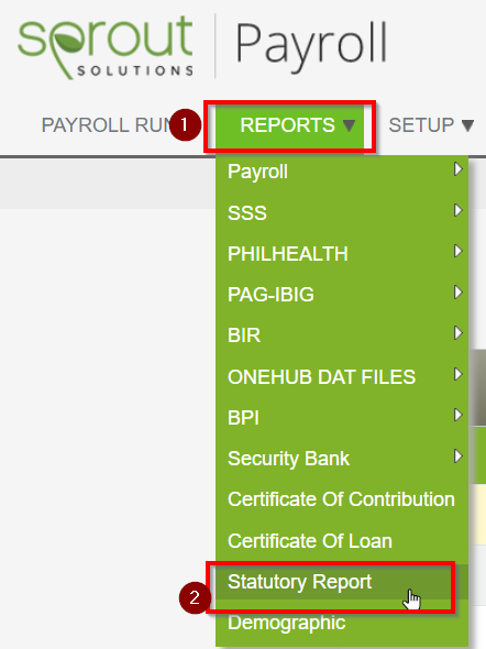 How To Generate the Statutory Report