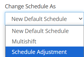 How to File a Schedule Adjustment that Crosses Over to Another Day?