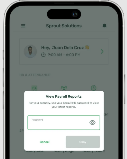 Biometric Authentication in Sprout HR Mobile