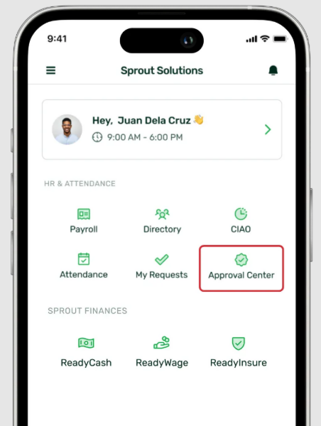 Managing Approvals via Sprout HR Mobile App