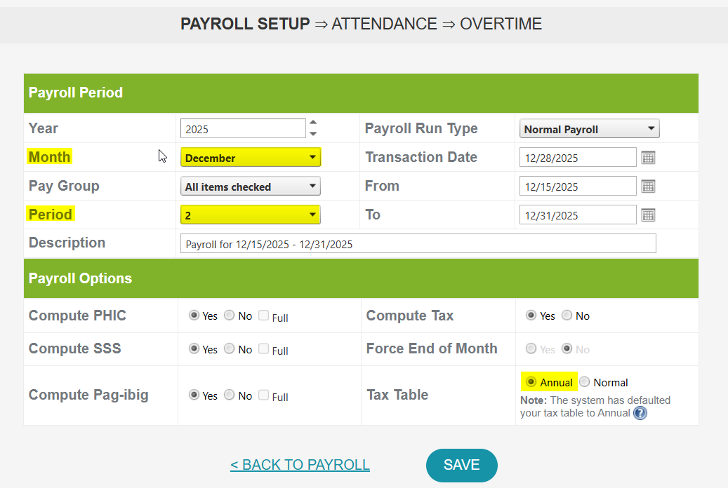 Annualization of Tax – Year-End Payroll Process