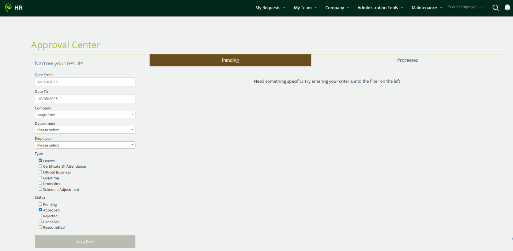 The Approval Center